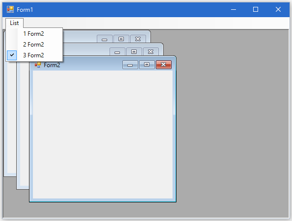 C# メニューに MDI 子フォーム名のリストを表示する - ITLAB51.COM