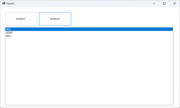 【C# ListBox】配列データを設定する (1) - ITLAB51.COM